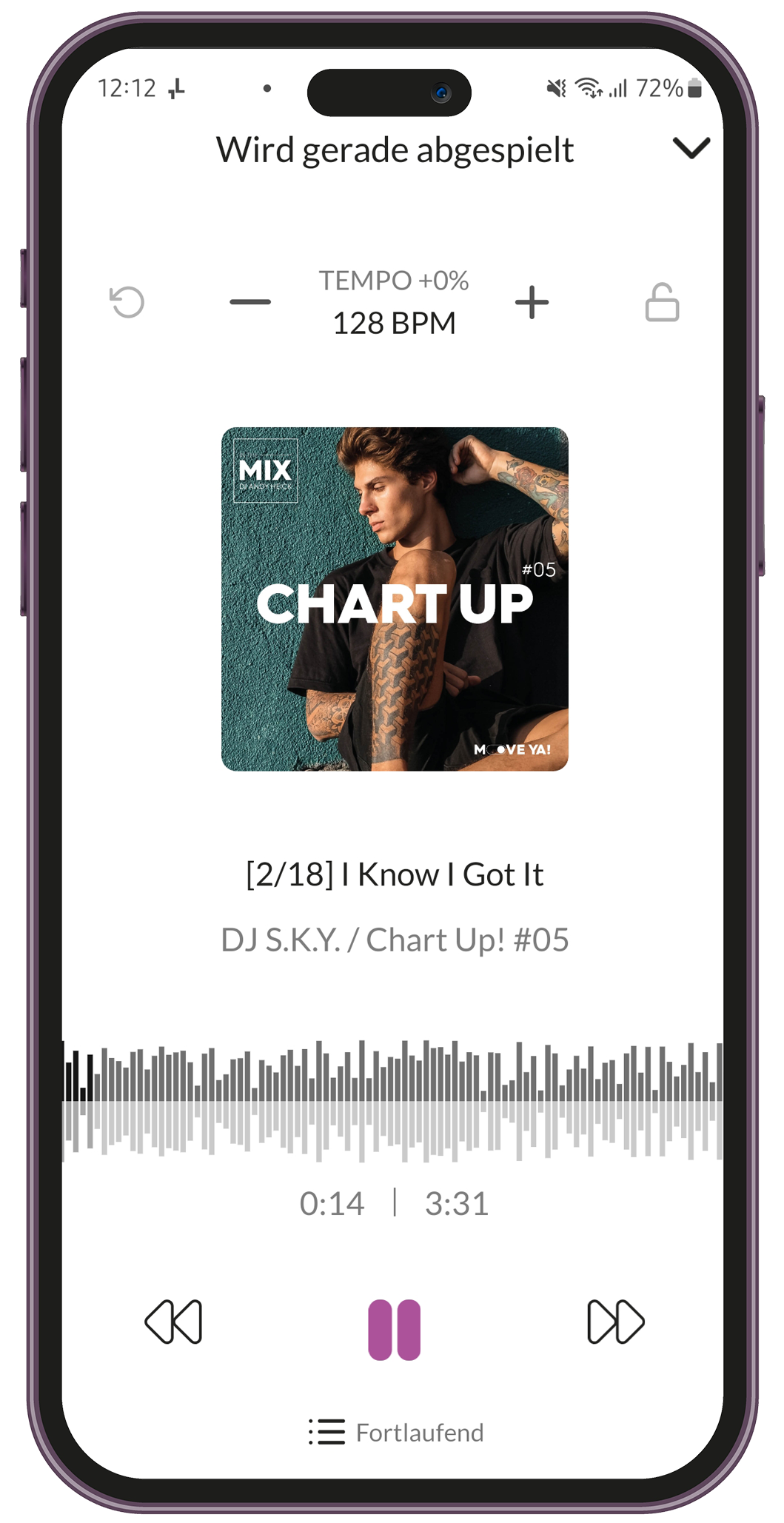 The music app from MOVE YA! - the best fitness instructor tool